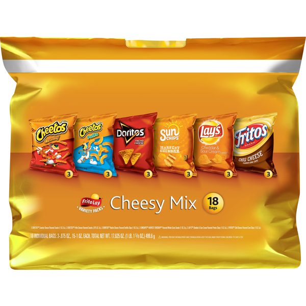 Frito-Lay Cheesy Mix Chips Variety Pack (18 ct) - Instacart