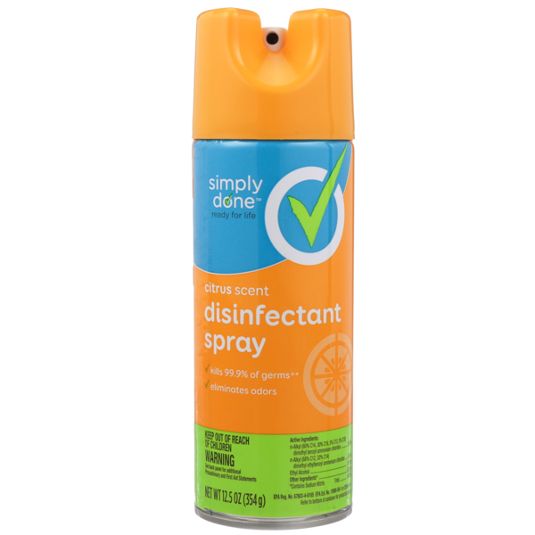 Simply Done Disinfectant Spray, Citrus (12.5 oz) - Instacart