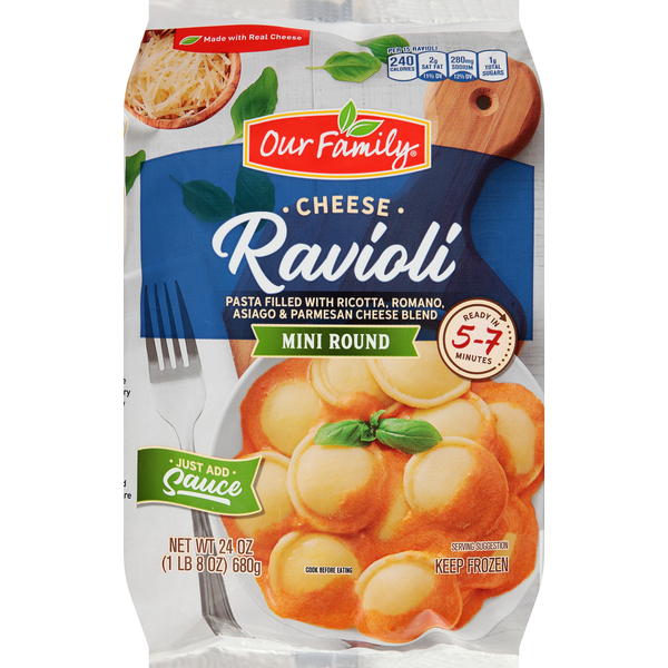 Our Family Ravioli, Cheese, Mini Round (24 oz) - Instacart