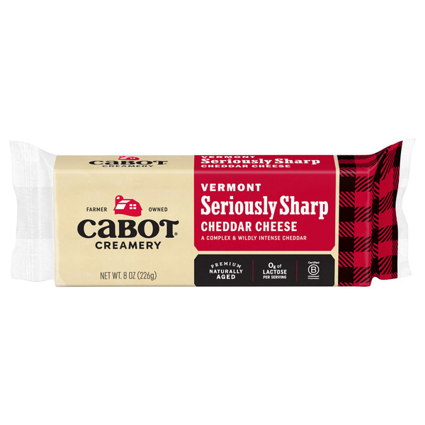 Wegmans Cabot Seriously Sharp Cheddar Cheese Block, 8 oz Same-Day ...