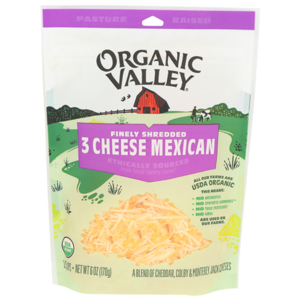Sprouts Farmers Market Organic Valley 3 Cheese Organic Finely Shredded ...