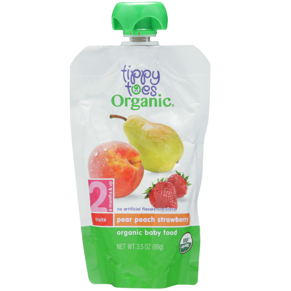 Tippy Toes Fruits Pear Peach Strawberry Organic Baby Food Same-Day ...