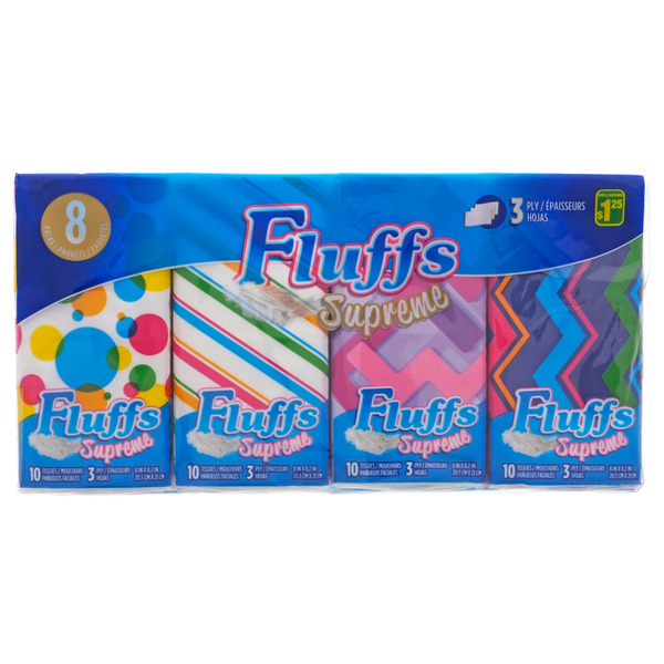 Fluffs Pocket Size Supreme Tissues Same-Day Delivery | Dollarama