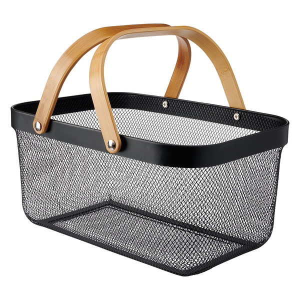 Kirkton House Metal Storage Basket, Large - Black Same-Day Delivery or ...