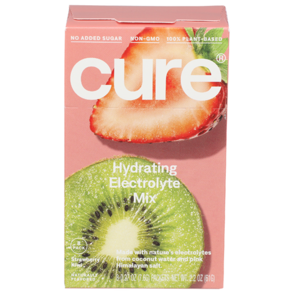 Cure Hydration Electrolyte Hydration Mix, Strawberry Kiwi Same-Day ...