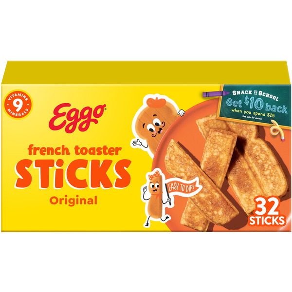 Kellogg’s Eggo French Toaster Sticks Original, Frozen Breakfast, 12.7 ...
