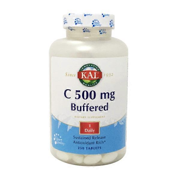 Kal Vitamin C Buffered & Timed Release 500 mg Sustained Release Tablets (250 ct) - Instacart