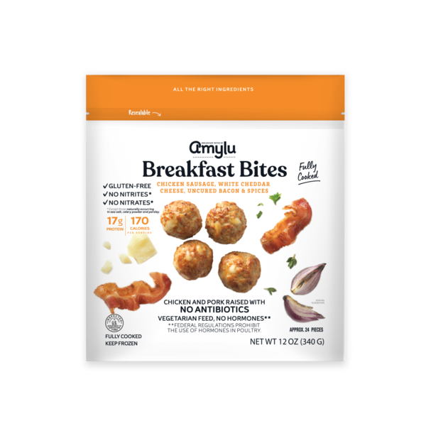 Amylu Breakfast Bites with White Cheddar Cheese & Uncured Bacon Same ...