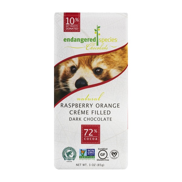 Endangered Species Chocolate Raspberry Orange Creme Filled Dark ...