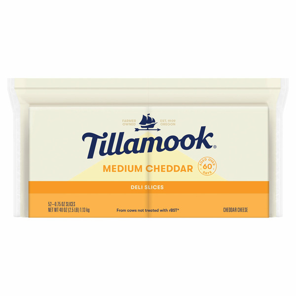 Tillamook Cheese Slices, Medium Cheddar Same-Day Delivery | Costco