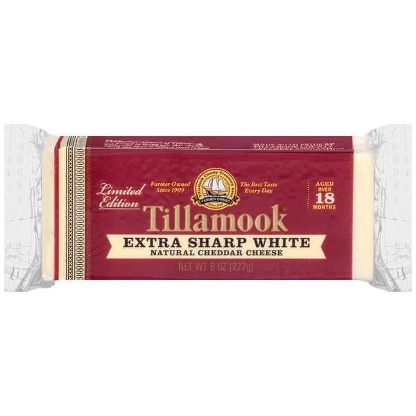 Tillamook Extra Sharp White Natural Cheddar Cheese (8 oz) - Instacart