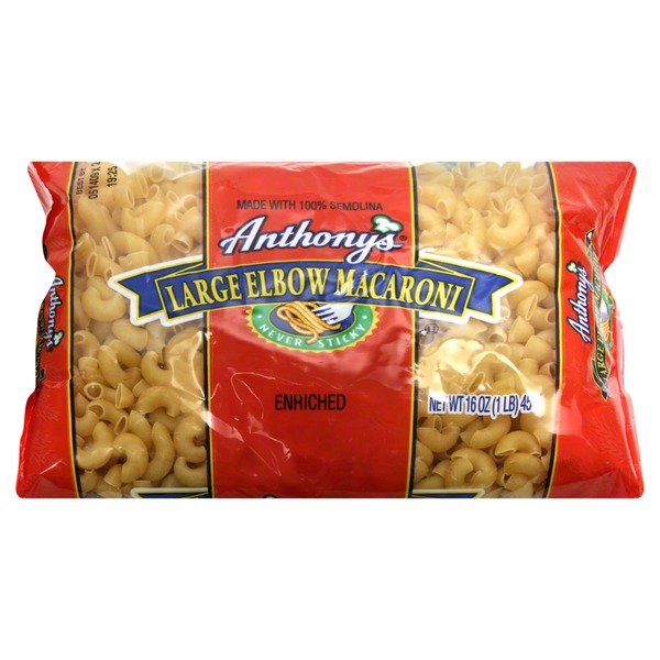 Anthonys Elbow Macaroni, Large (16 oz) from Smart & Final - Instacart