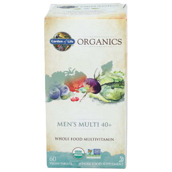 Garden of Life Multivitamin, Whole Food, Men's Multi 40+, Vegan Tablets ...
