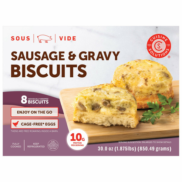 Costco Cuisine Solutions Grab + Go Biscuits with Sausage Gravy, Egg & Cheese Same-Day Delivery ...