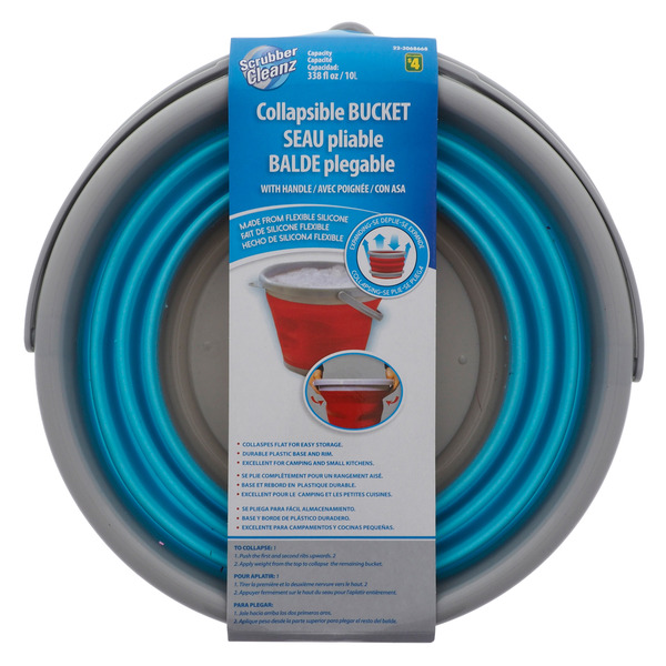 Dollarama Scrubber Cleanz Collapsible Bucket With Handle Same-Day ...
