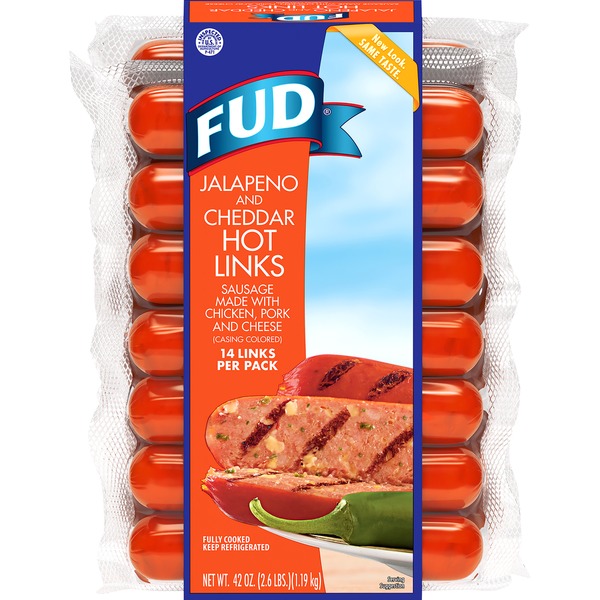 Fud Jalapeno and Cheddar Hot Links (42 oz) - Instacart
