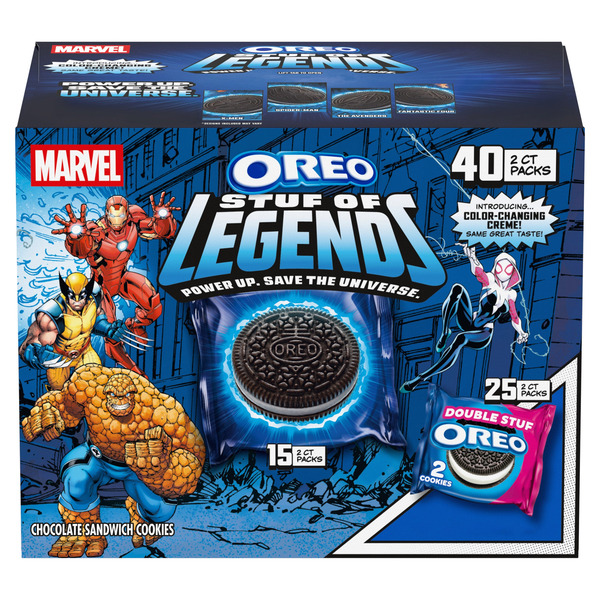 MARVEL OREO Stuf of Legends & OREO Double Stuf Cookies Variety Pack, 1. ...