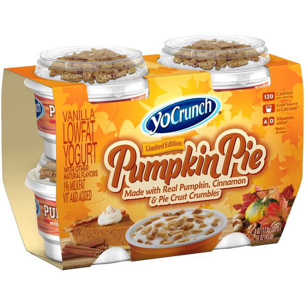 YoCrunch Limited Edition Pumpkin Pie Lowfat Yogurt (4 oz) - Instacart