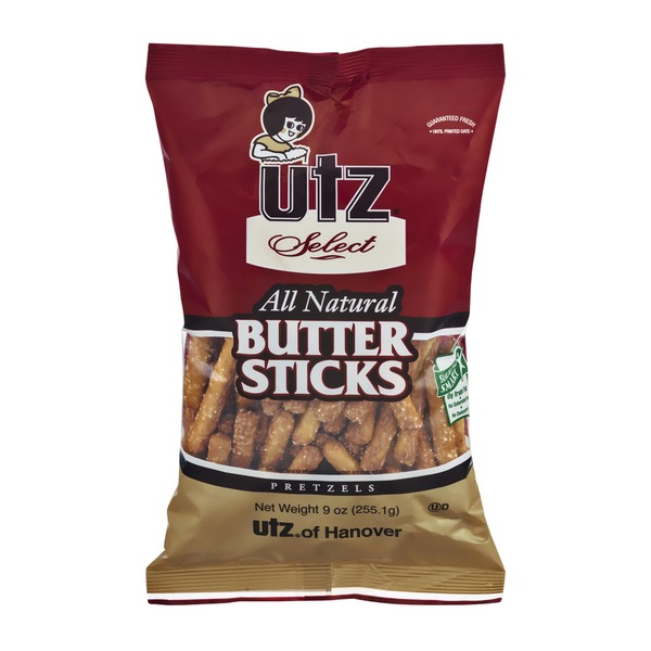 Utz Select All Natural Butter Sticks Pretzels (9 oz) - Instacart