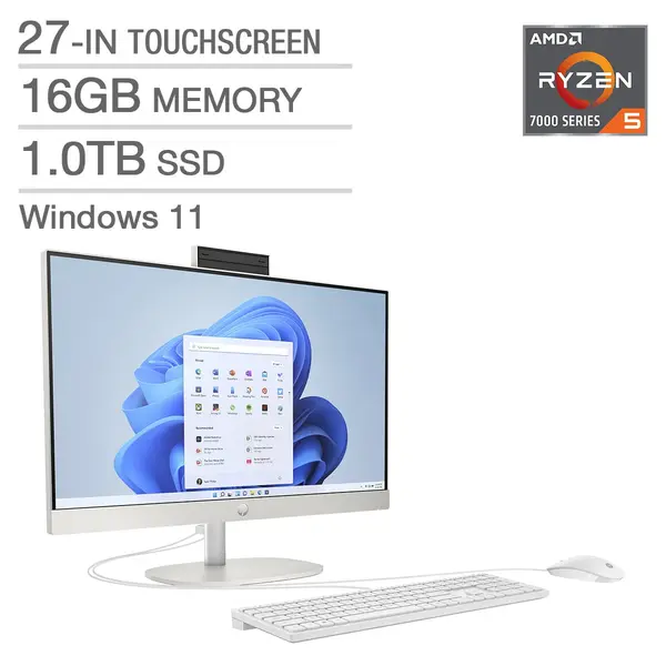 Costco HP 27-cr0029c All-in-One Desktop, AMD Ryzen 5 7520U Same-Day ...