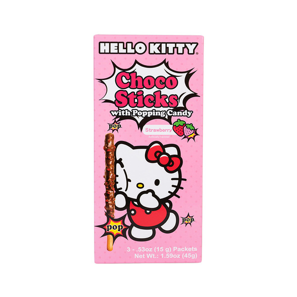 Hello Kitty Strawberry Choco Sticks With Popping Candy Same-Day ...
