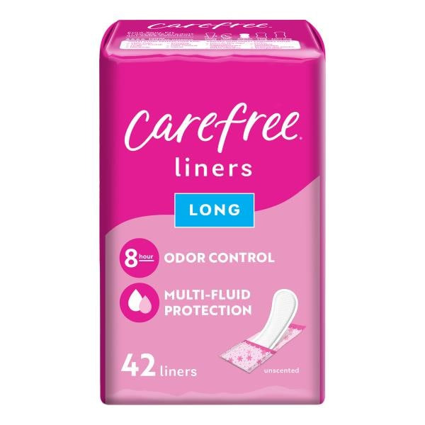 Carefree Acti-Fresh Long Pantiliners To Go, Unscented Same-Day Delivery ...