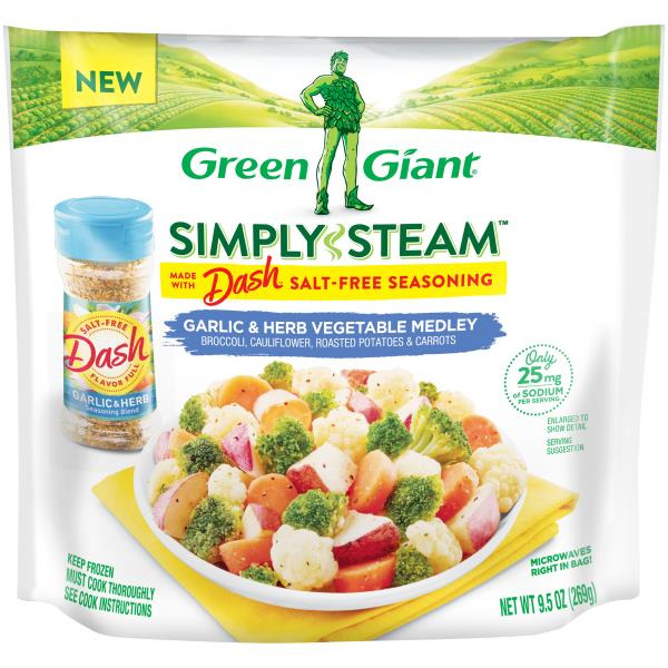 Green Giant Simply Steam Garlic & Herb Vegetable Medley, Frozen ...