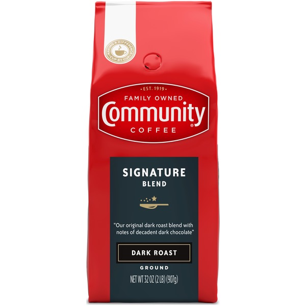 Community Coffee Signature Blend Dark Roast Ground Coffee (32 oz ...