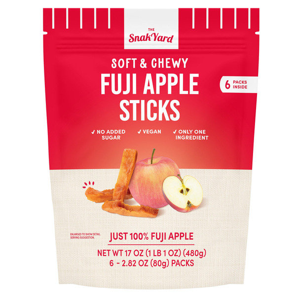 Snak Yard Fuji Apple Sticks, 2.82oz, 6-count Same-Day Delivery | Costco