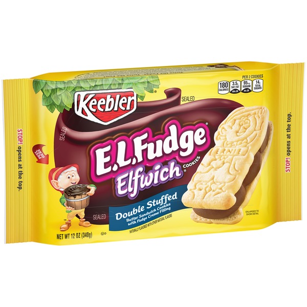 Keebler Fudge Shoppe Cookies E.L.Fudge Double Stuffed Original 12oz ...