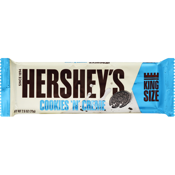 HERSHEYS Candy Bar, Cookies 'N' Creme, King Size Same-Day Delivery or Pickup | Publix