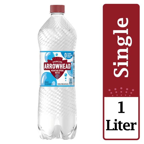 ARROWHEAD Sparkling Water, Simply Bubbles, 33.8 oz. Bottle Same-Day ...