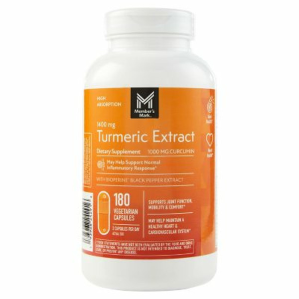 Sam's Club Member's Mark Extra Strength Turmeric Extract 1400 Mg With ...