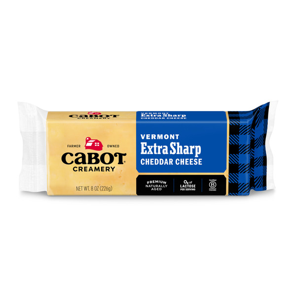 Food Lion Cabot Extra Sharp Yellow Cheddar Cheese Block, 8 oz Same-Day ...