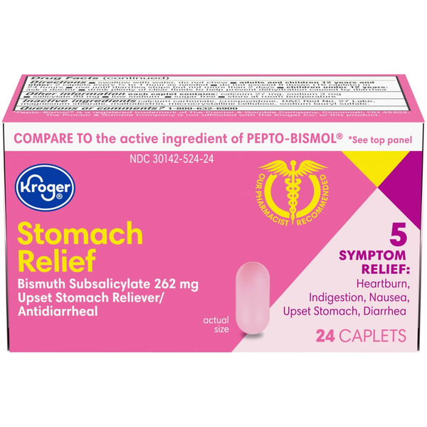 Kroger Kroger Stomach Relief Bismuth Subsalicylate 262 Mg Upset Stomach ...