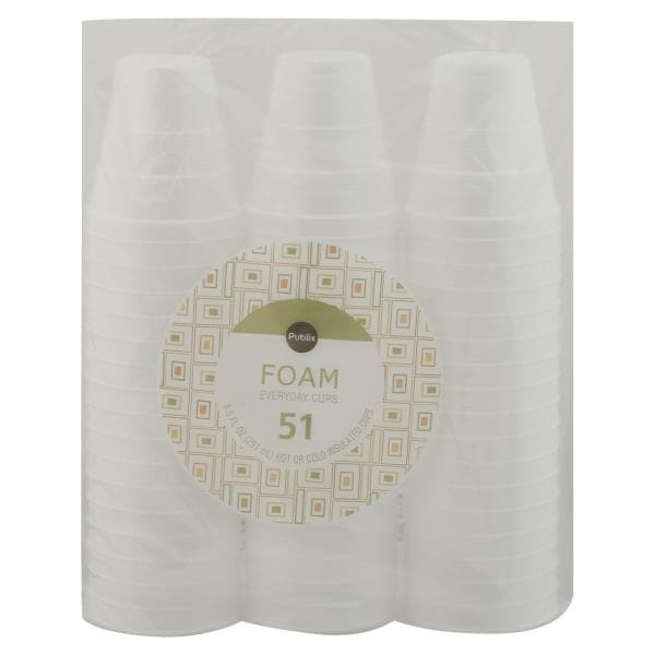 Publix Everyday Cups, Foam, 8.5 Fluid Ounce Same-Day Delivery or Pickup ...