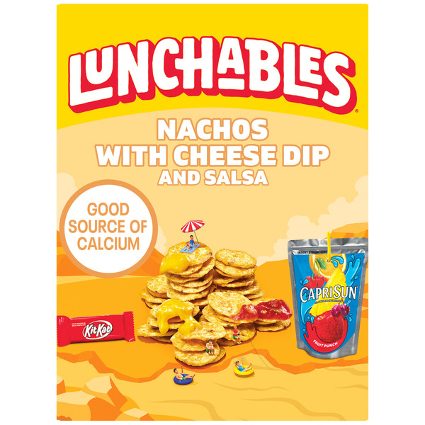 Lunchables Nachos Cheese Dip & Salsa Kids Lunch Snack Meal Kit with ...