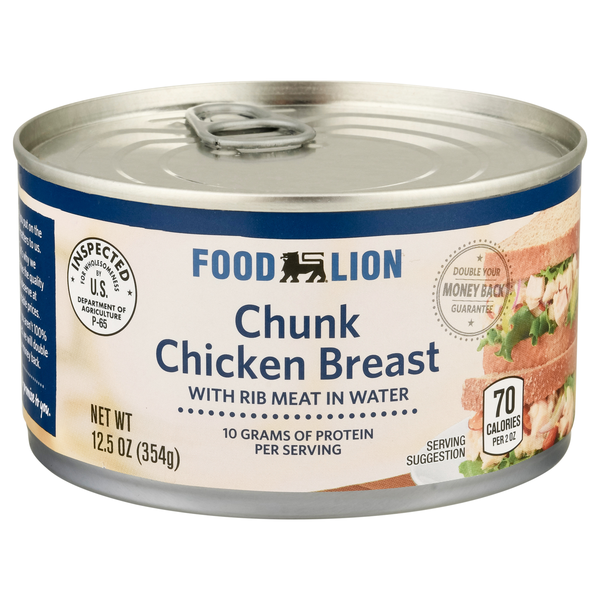Food Lion Food Lion Chunk with Rib Meat in Water Chicken Breast Same ...