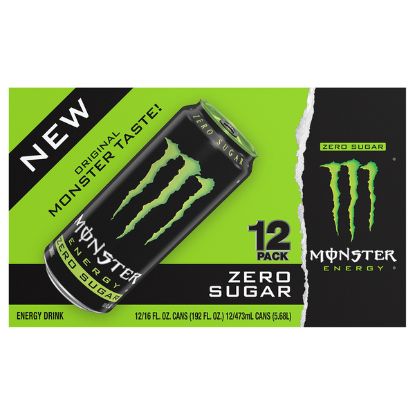 Monster 12 Pack Zero Sugar Energy Drink Same-Day Delivery or Pickup ...