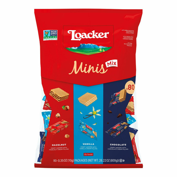 Costco Loacker Minis, NON-GMO Variety pack of creme-filled wafer ...