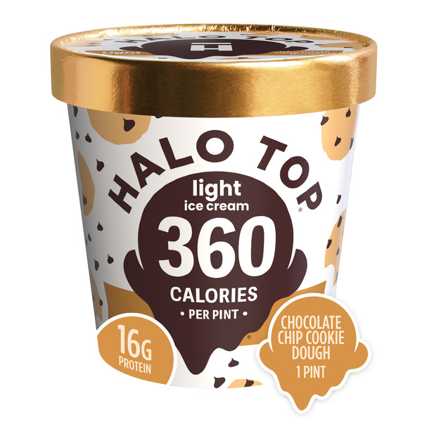 Halo Top Chocolate Chip Cookie Dough Light Ice Cream Same-Day Delivery ...