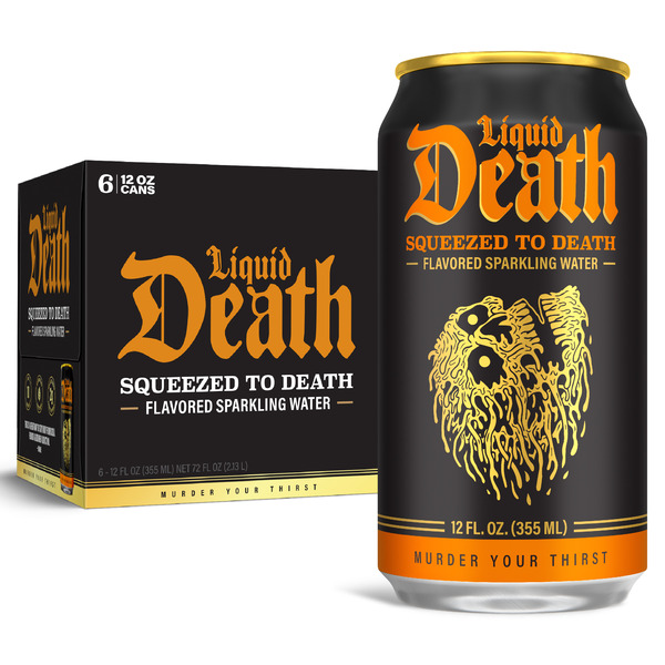 Liquid Death Soda-Flavored Sparkling Water, Squeezed to Death Same-Day ...