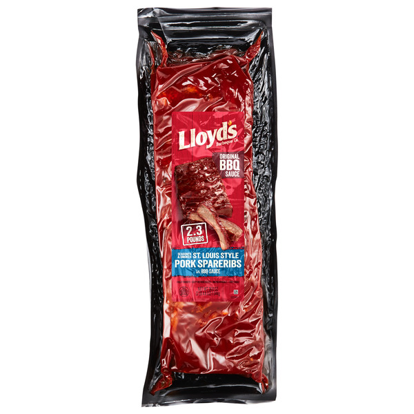 LLOYD'S Seasoned and Smoked St. Louis Style Pork Spareribs in BBQ Sauce ...