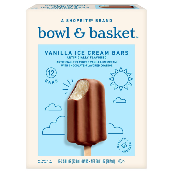 ShopRite Bowl & Basket Vanilla Ice Cream Bars Same-Day Delivery | Instacart