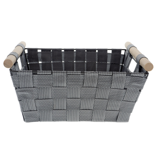 Dollarama Wire Frame Polypropylene Strap Basket With Wood Same-Day ...