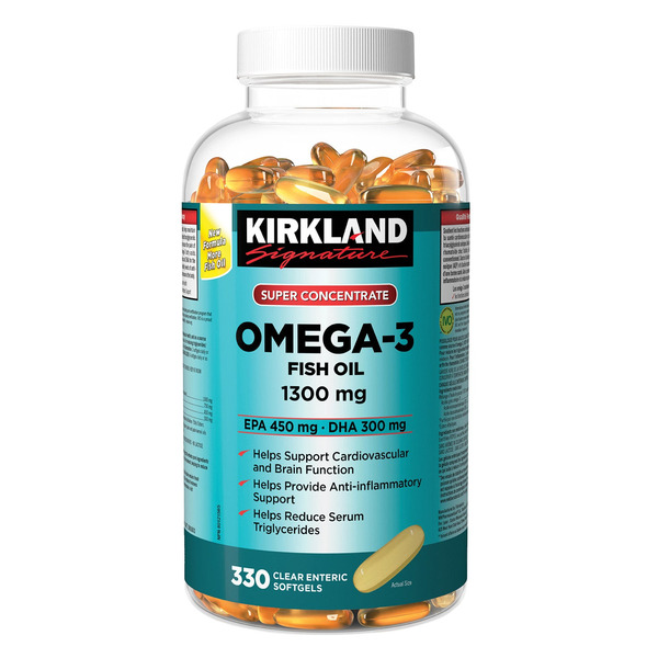 Kirkland Signature Super Concentrate Omega-3 Fish Oil Softgels Same-Day ...