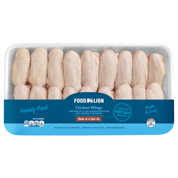 Food Lion Food Lion Bone-In & Skin-On Chicken Wings Value Pak Same-Day ...