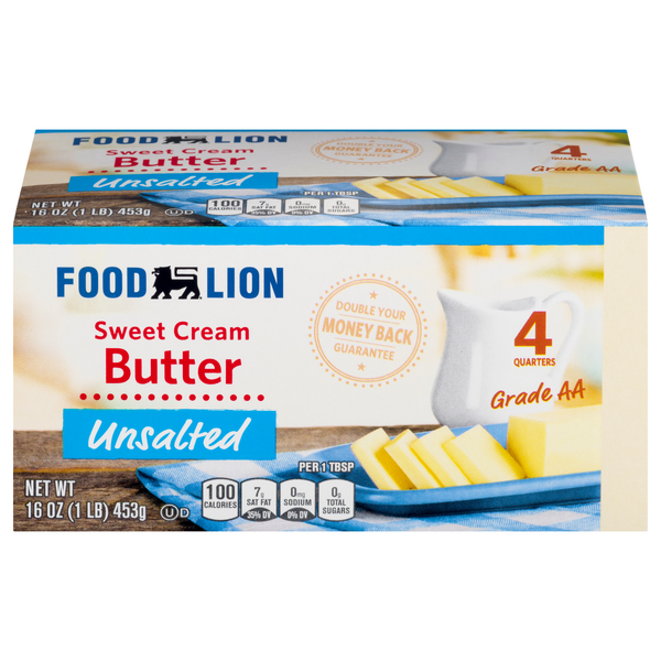 Food Lion Food Lion Butter, Sweet Cream, Unsalted Same-Day Delivery or ...