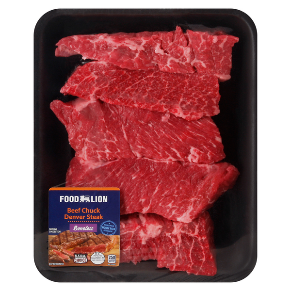 Food Lion Food Lion Boneless Beef Denver Steak Value Pack Same-Day ...