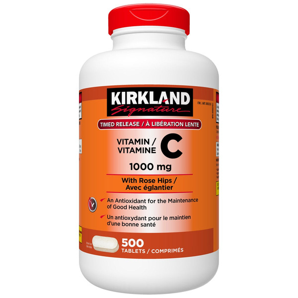 Kirkland Signature Timed Release Vitamin C 1000mg Tablets Same-Day ...
